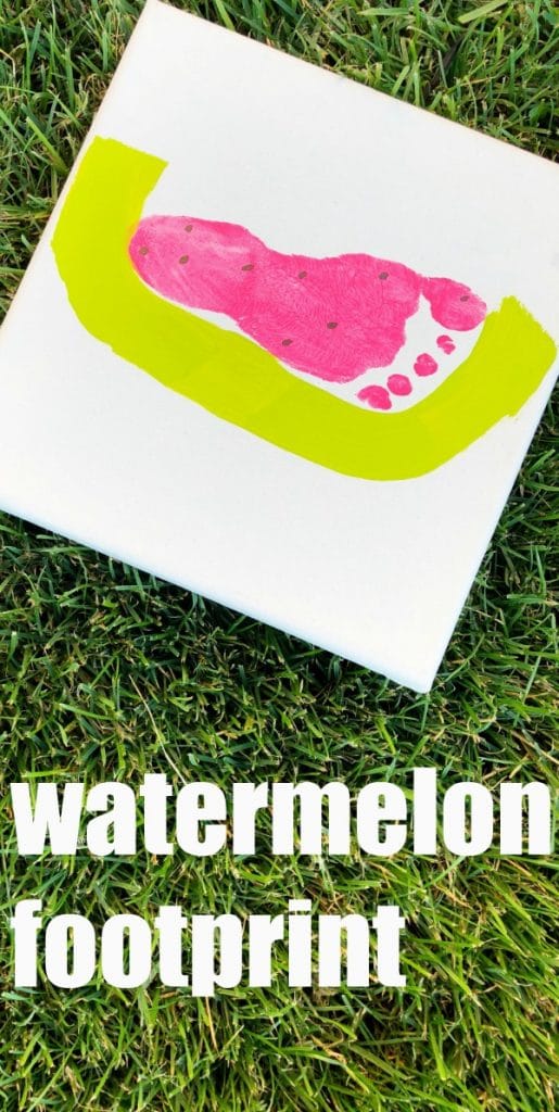 Easy, Cute Summer Activity: Watermelon Footprint Craft